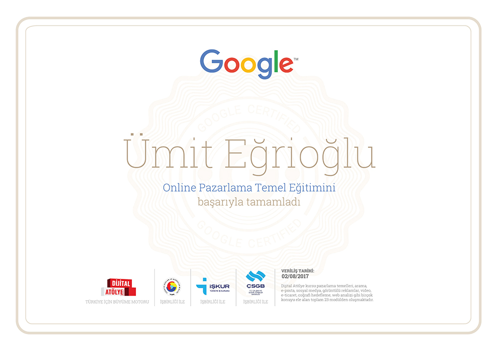Google Dijital Atölye Sertifikası Nasıl Alınır? Sınava nasıl girilir? Google Dijital Atölye Sertifikası Nasıl Alınır? Sınava nasıl girilir?